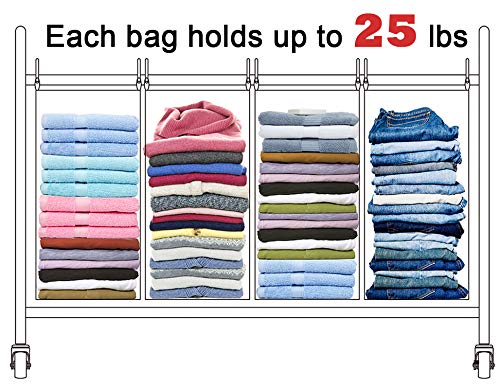 STORAGE MANIAC Laundry Sorter, Laundry Divider with Side Pockets, Multi Laundry Separator Hamper with Removable Bags and Rolling Lockable Wheels, Laundry Organizer Hamper, 4 Section Black
