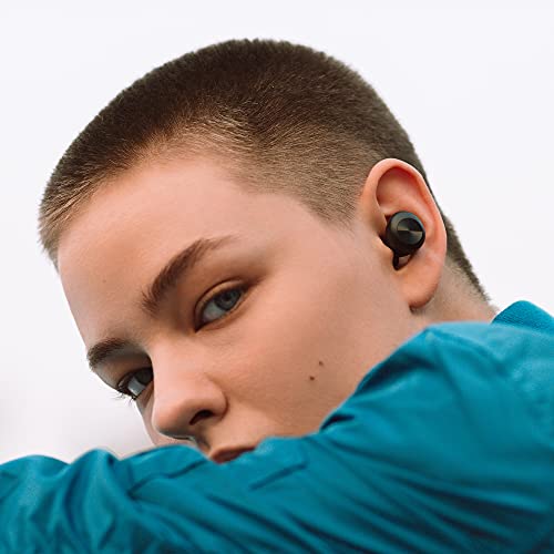 DIZO GoPods D Bluetooth Earbuds Wireless Headphones, Clear Calls, Environmental Noise Cancellation, Deep Bass Boost, Waterproof Stereo TWS Earphones, Touch Control, Low Latency, Sports Headsets Black