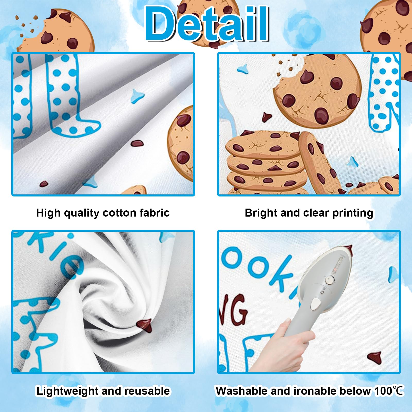 Mocsicka Cookie First Birthday Party Backdrop Cookies and Milk 1st Birthday Background Boys First Birthday Party Decorations Banner Photo Studio Props (7x5ft)