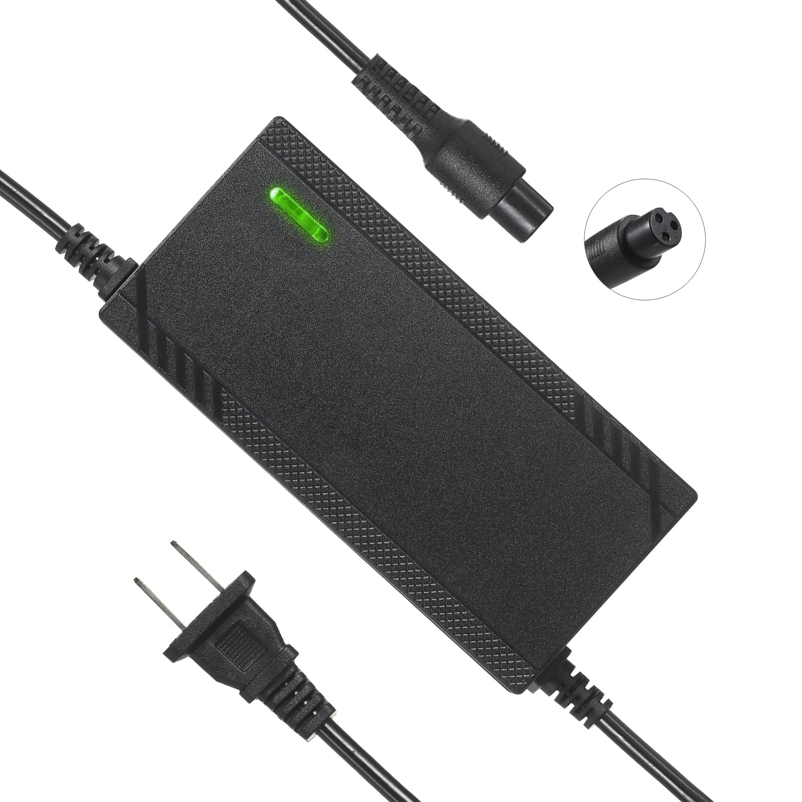 42v 2a Scooter Battery Charger 3 Prong Fast Smart for 36V Electric Device Lithium Battery(Airline Head) Universal Charger Electric Scooter Battery Charger