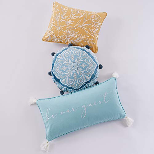 Levtex Home - Alita - Decorative Pillow (14 x 18in.) - Floral - Gold and White