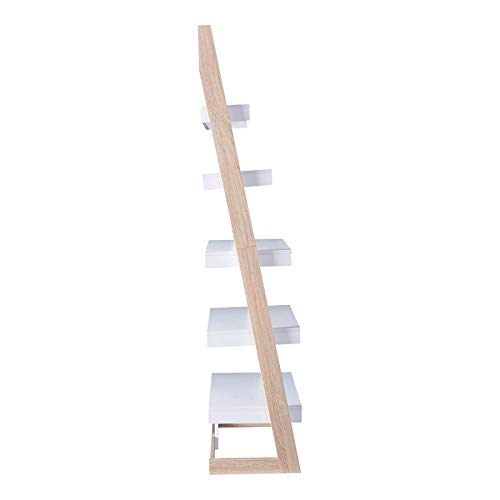 Furniture of America Gleim Transitional Wood 5-Shelf Bookcase in Natural Tone