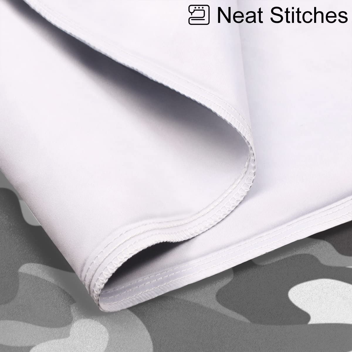 Satin Pillowcase for Hair and Skin Standard Size, Grey Camo Camouflage Military Silk Pillowcase Satin Pillow Cases with Envelope Closure Soft Cooling Pillow Covers Gift for Women Men, 20x26in