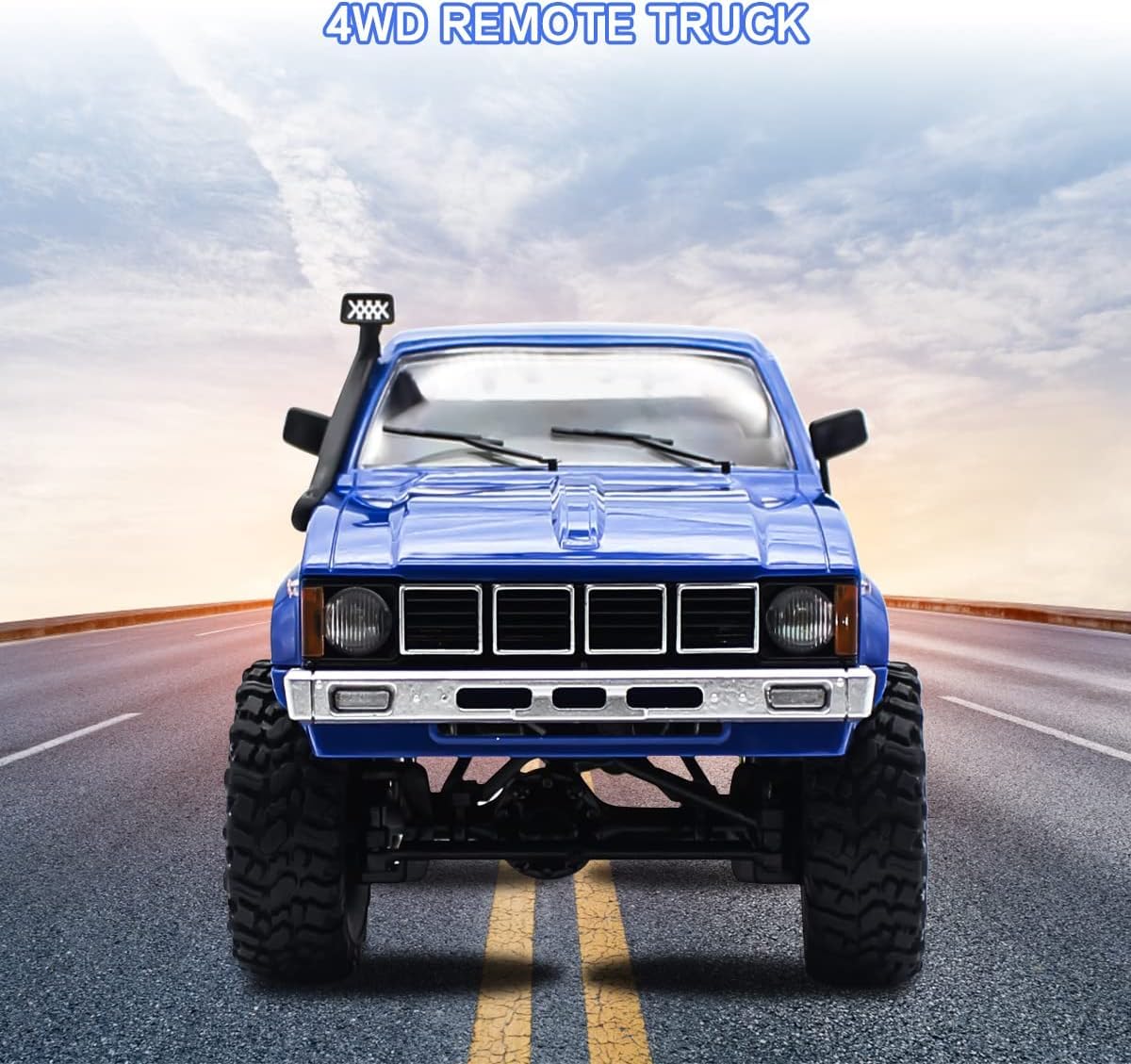Mostop RC Crawler Truck, C24 Pickup Truck with LED Light, 4x4 Off-Road RC Rock Crawler,2.4Ghz Remote Control Car All Terrain Truck Crawler,Throttle & Steering Control,2 Batteries, Ideal Gift