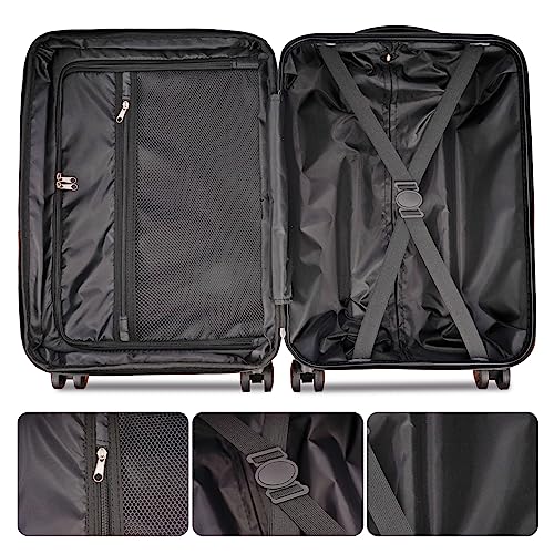PRIMICIA GinzaTravel 2-Piece Luggage Sets Expandable Suitcases with 4 Wheels PC+ABS Durable Hardside Luggage sets TSA lock(Rose Red, 2-Piece Set(20"/29"))