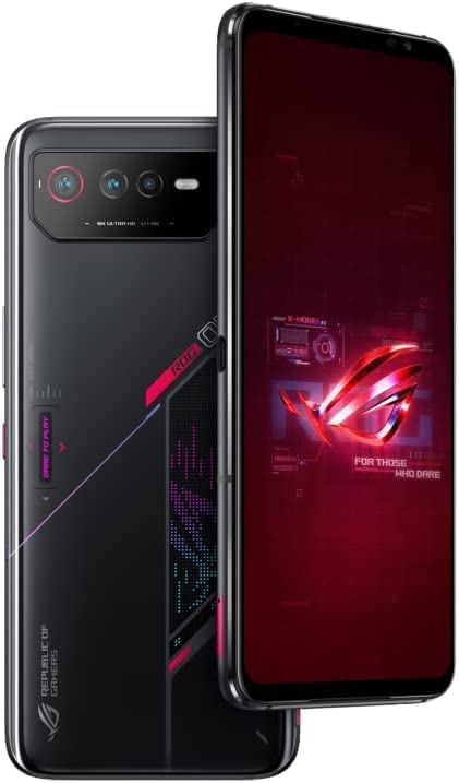 ASUS ROG Phone 6 AI2201 5G 256GB 12GB RAM Factory Unlocked (GSM Only | No CDMA - not Compatible with Verizon/Sprint) - Black