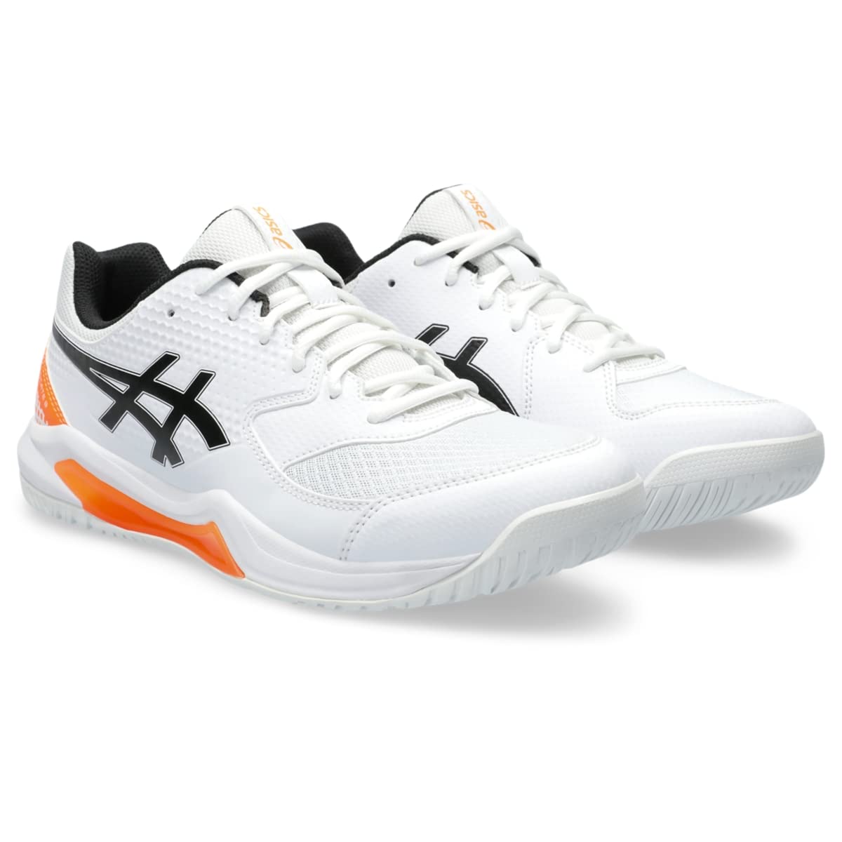 ASICS Men's Gel-Dedicate 8 Pickleball Shoes, 10, White/Shocking Orange