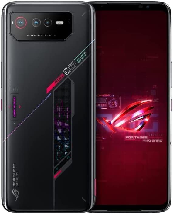 ASUS ROG Phone 6 AI2201 5G 256GB 12GB RAM Factory Unlocked (GSM Only | No CDMA - not Compatible with Verizon/Sprint) - Black