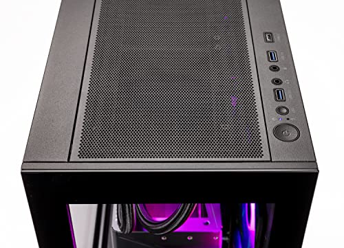 Skytech Gaming Azure Gaming PC Desktop – AMD Ryzen 7 7700X 4.5 GHz, NVIDIA RTX 4070, 1TB NVME SSD, 32GB DDR5 RAM RGB, 650W Gold PSU, 360mm AIO, 11AC Wi-Fi, Windows 11 Home 64-bit,Black