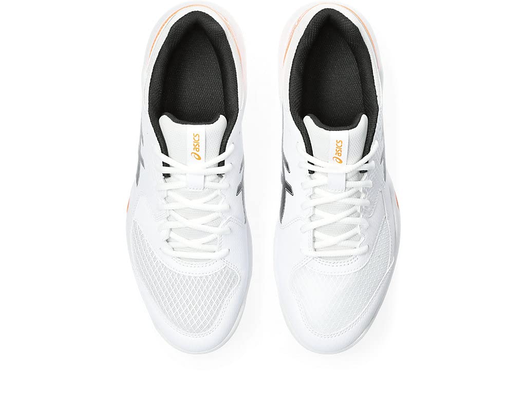 ASICS Men's Gel-Dedicate 8 Pickleball Shoes, 10, White/Shocking Orange