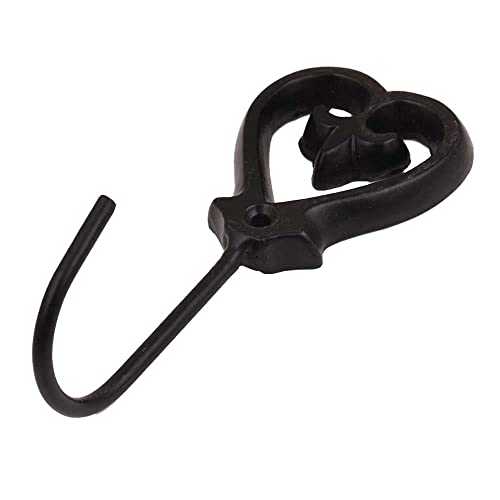 Cast Iron Love Heart Shaped Wall Hooks - Heart Wall Hooks - Black Wall Hooks - Cast Iron Heart Hooks - Black Coat Hooks - Decorative Wall Hooks - Towel Hooks - Farmhouse Hooks - Wall Hooks - 6 Piece