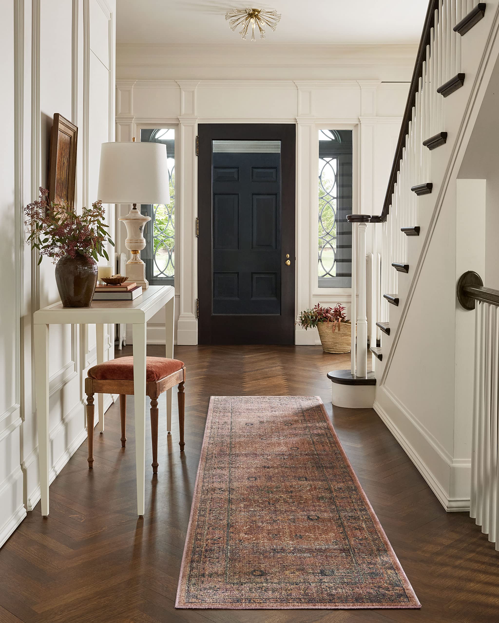Loloi Jean Stoffer Bradbury Collection, Sunset & Multi, 2'-6" x 12'-0" Runner Rug โ Modern & Traditional Area Rugs for Living Room Bedroom Entryway & Hallway No Shed High Traffic Area Decor Rug