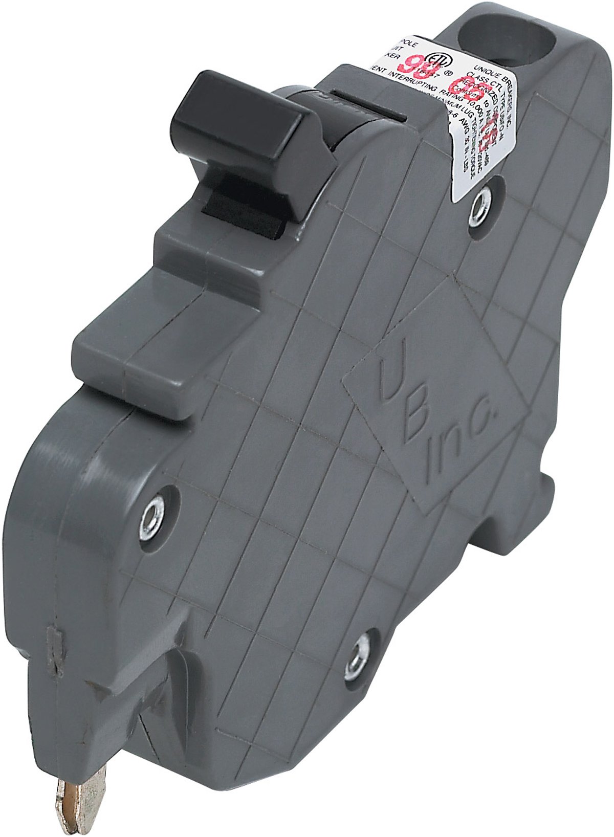 Connecticut Electric Federal Pacific Electric Stab-Lok Replacement Circuit Breaker, 20 Amp, Gray & Federal Pacific Electric Stab-Lok Replacement, One Pole 15 Amp Thin Series Circuit Breaker, Gray