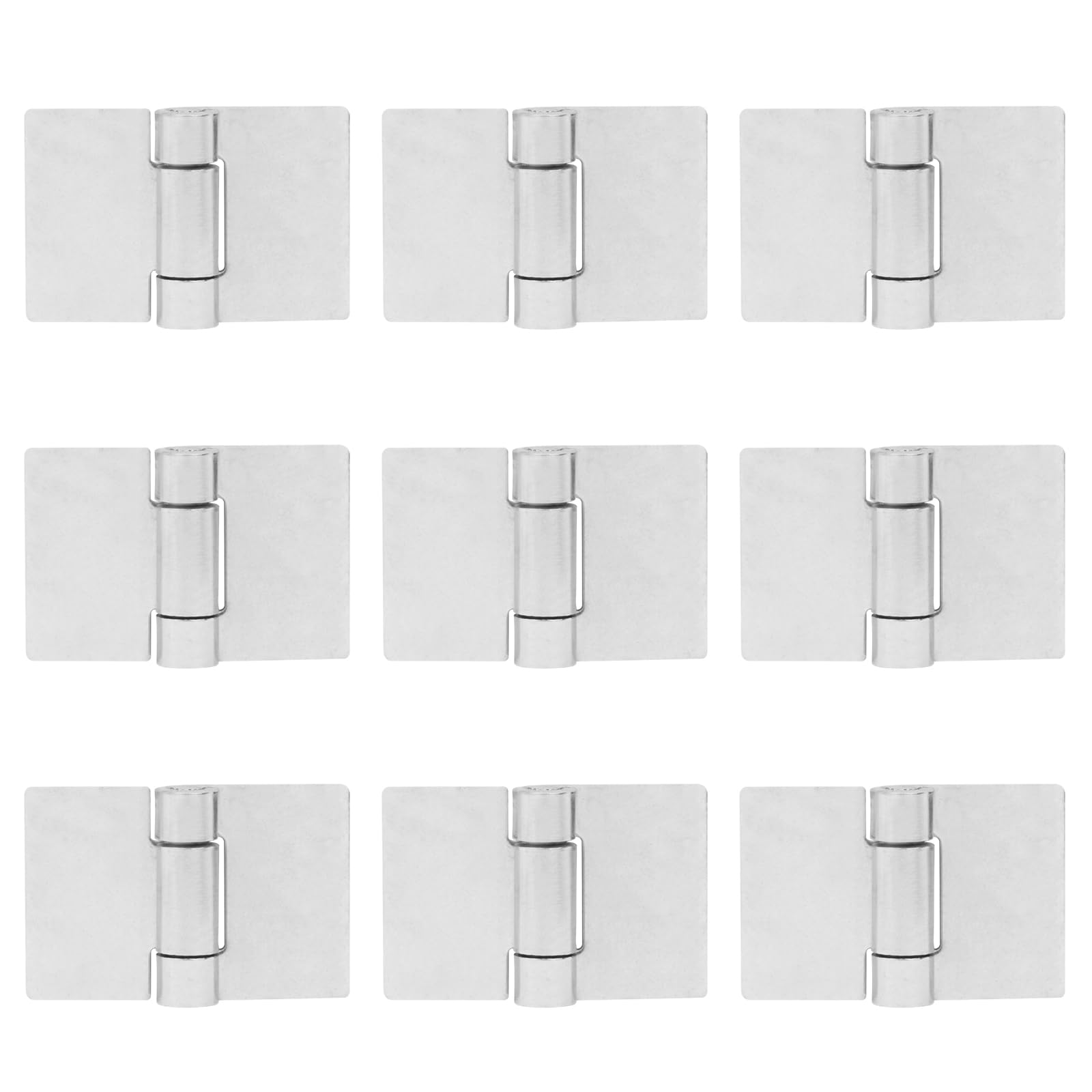 9 Pcs 3"x 2" Heavy Duty Weldable Door Hinges, 304 Stainless Steel Butt Hinge Design, for Metal Gate Windows, Swing Door, Safety Door, Thickness 3mm