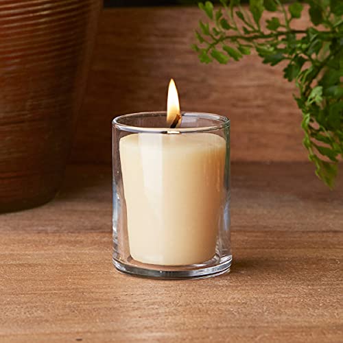 Root Candles Scented Votive Candles Beeswax Blend Premium Handcrafted 20-Hour Votives, 18-Count, Acorn & Suede