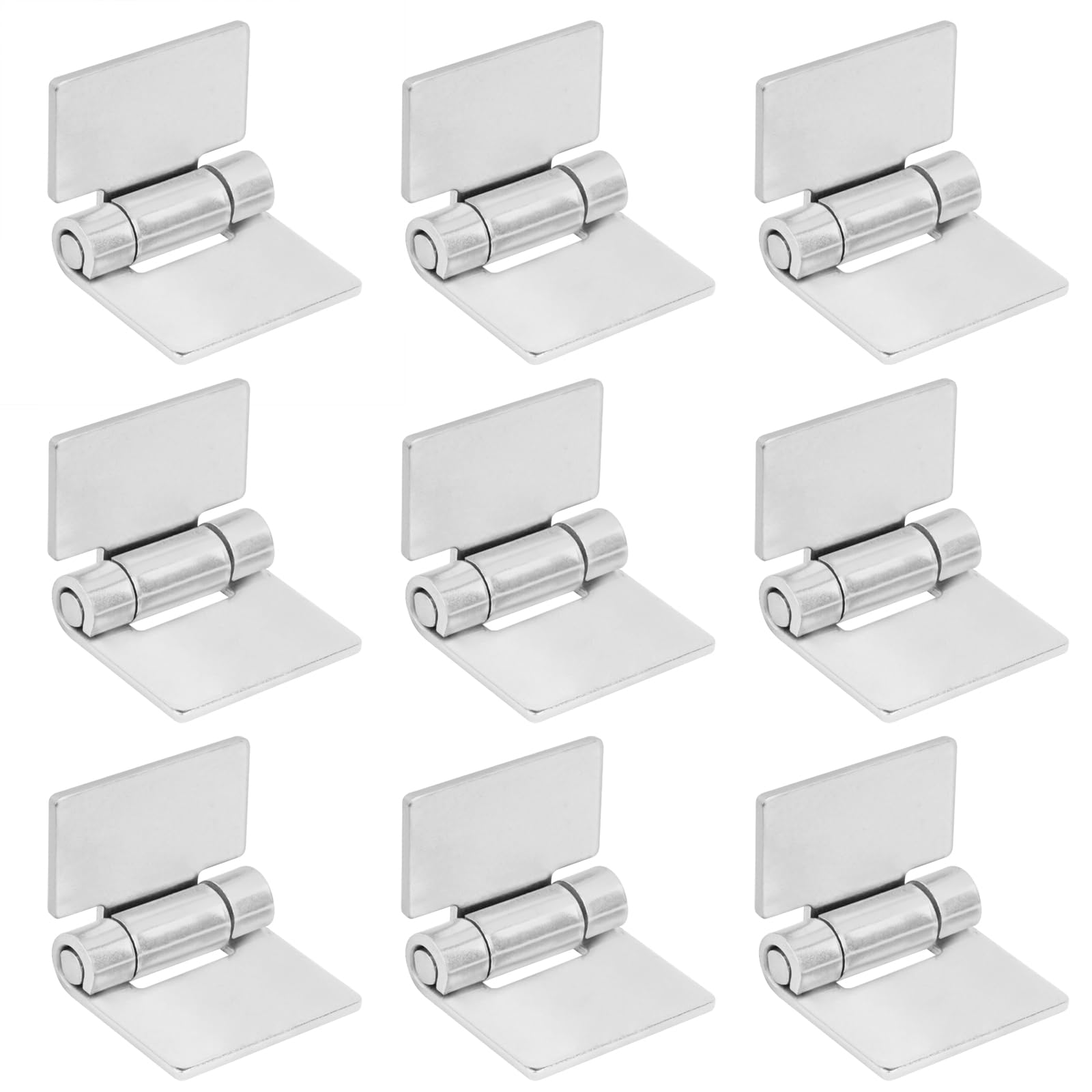 9 Pcs 3"x 2" Heavy Duty Weldable Door Hinges, 304 Stainless Steel Butt Hinge Design, for Metal Gate Windows, Swing Door, Safety Door, Thickness 3mm