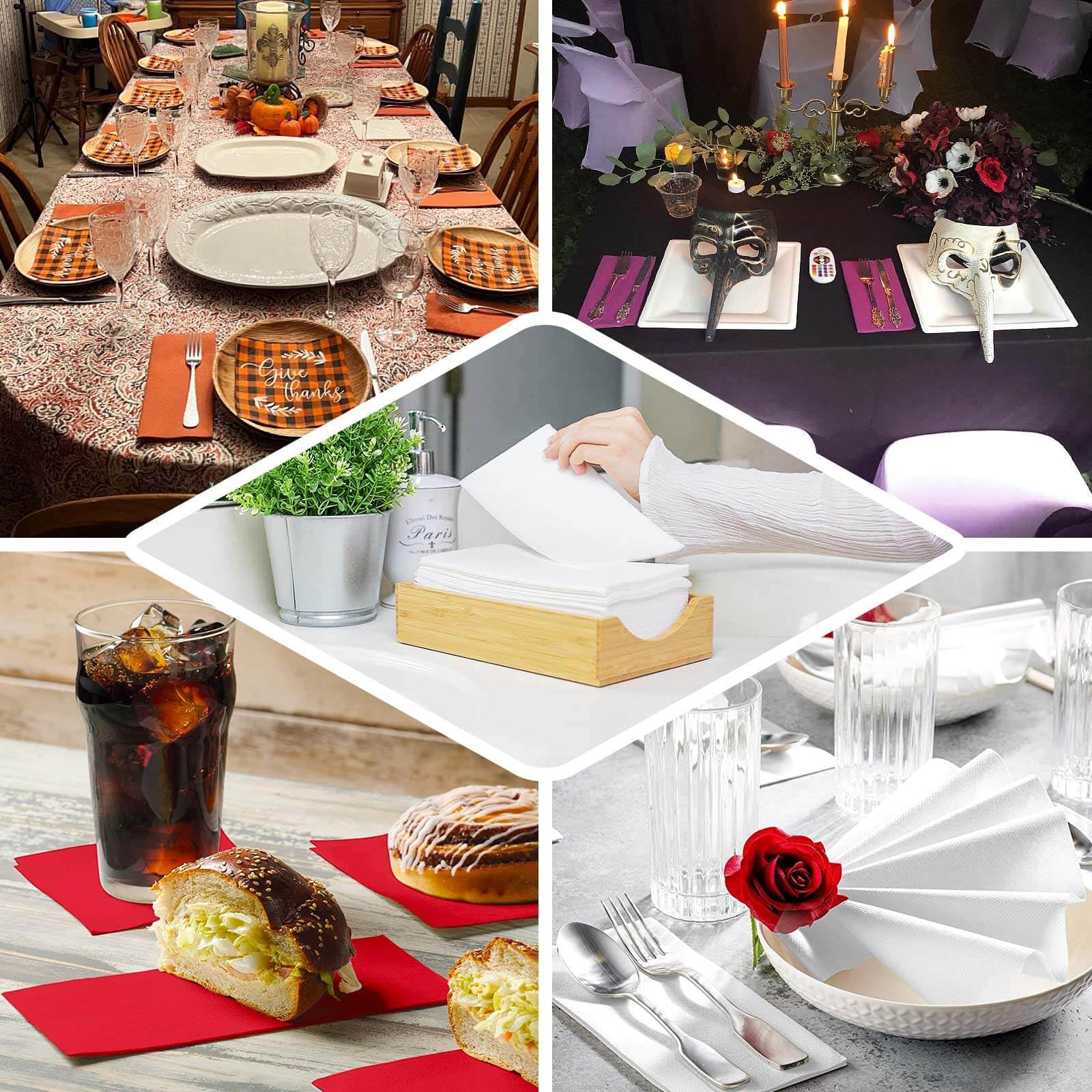 Tableclothsfactory 50 Pack | 2 Ply Soft Terracotta Dinner Party Paper Napkins, Wedding Reception Cocktail Beverage Napkins