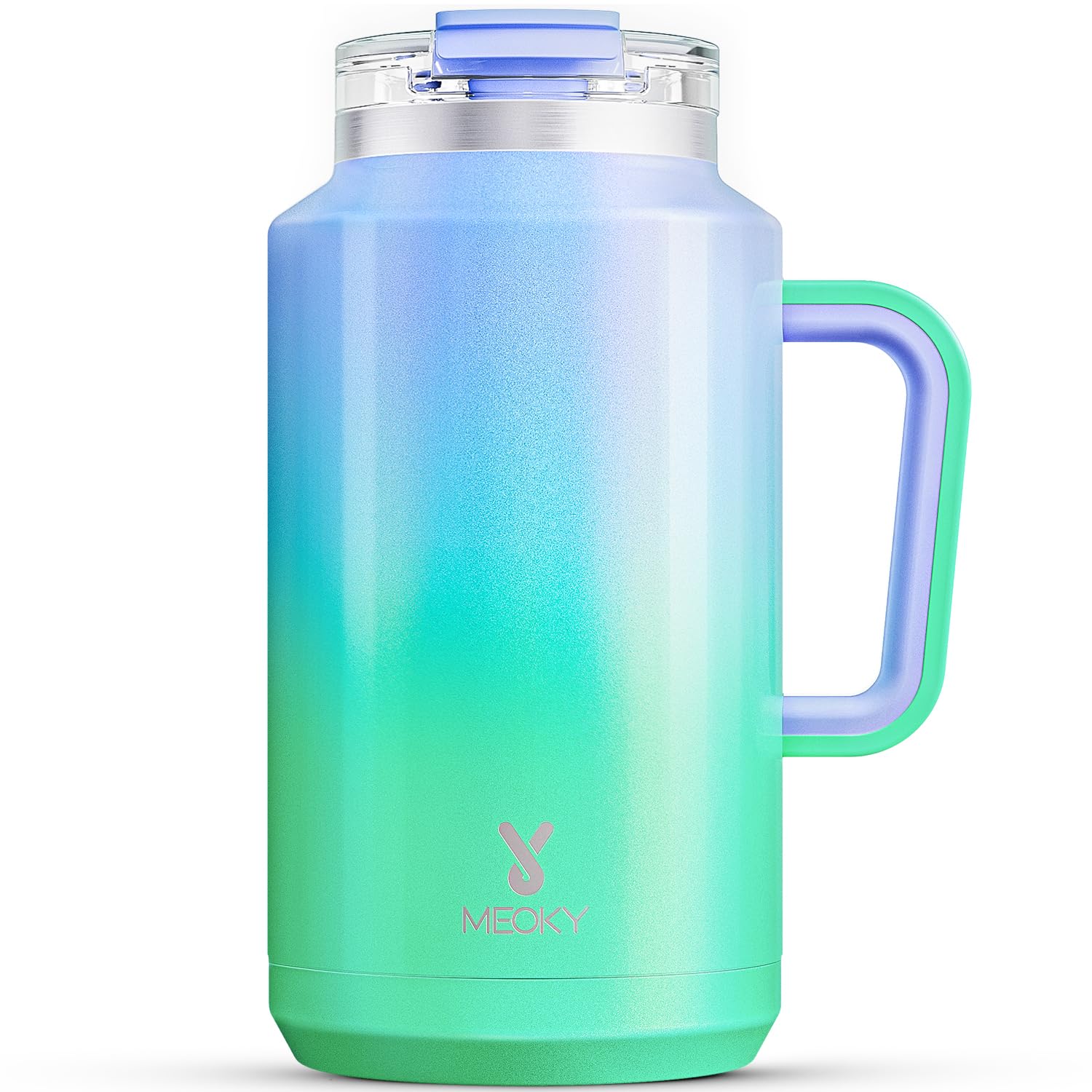 Meoky 50 oz Tumbler with Handle, Stainless Steel Vacuum Insulated Tumbler with Lid and Straw, Keeps Cold for 36 Hours, 100% Leak-proof, BPA-Free (Fairyland)
