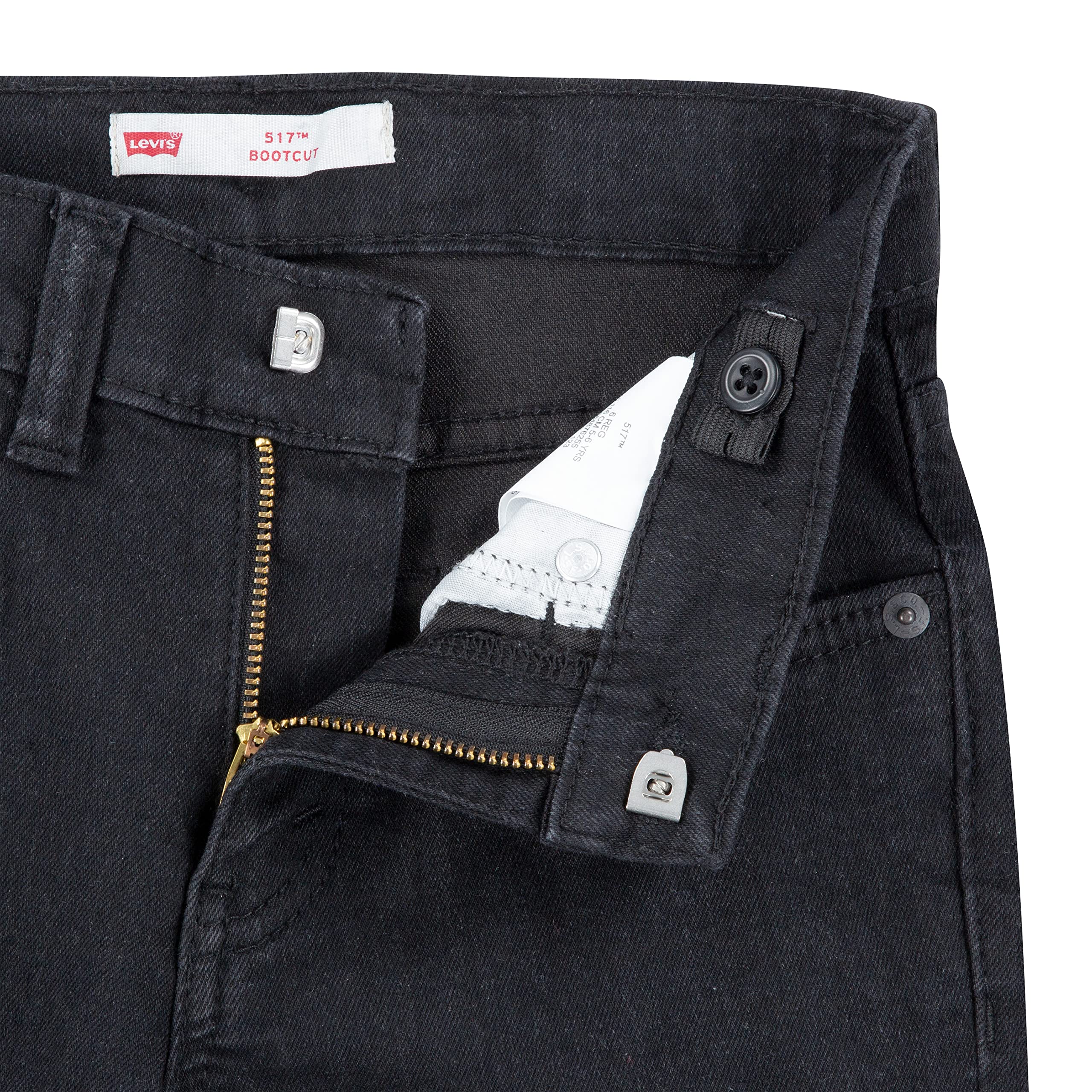Levi's Boys' 517 Bootcut Fit Jeans, Black, 20