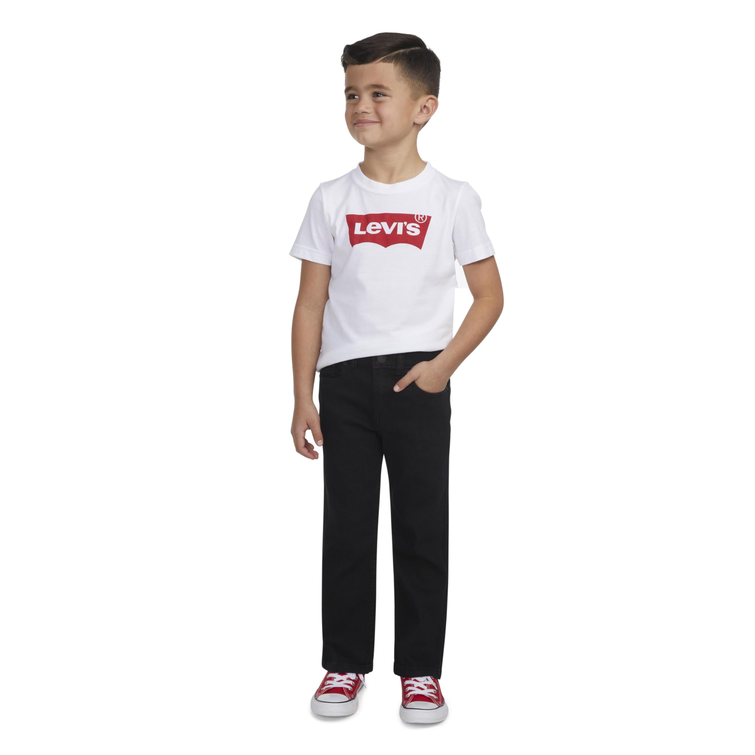 Levi's Boys' 517 Bootcut Fit Jeans, Black, 20