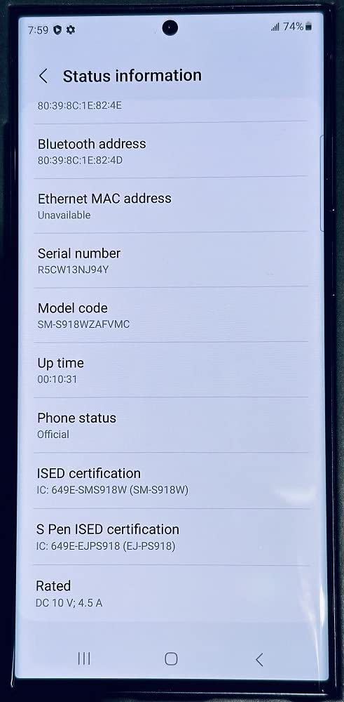 Samsung Galaxy S23 Ultra SM-S918U1 Factory Unlocked 256GB Lavender Excellent