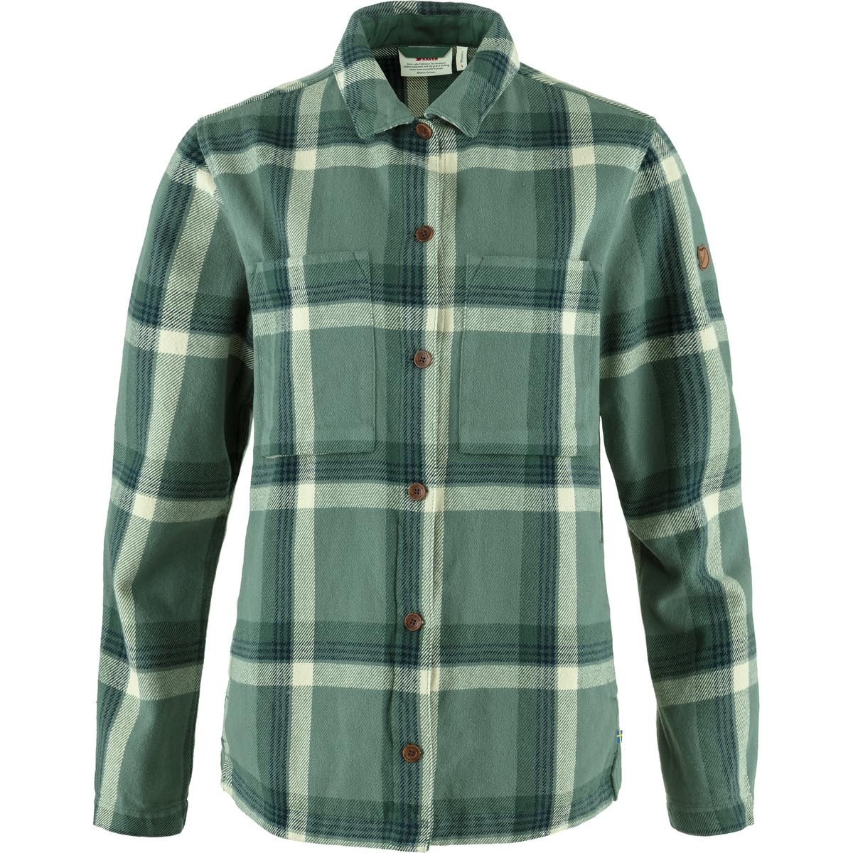 Fjallraven F86986614-679M Singi Flannel Overshirt W Patina Green-Deep Patina M