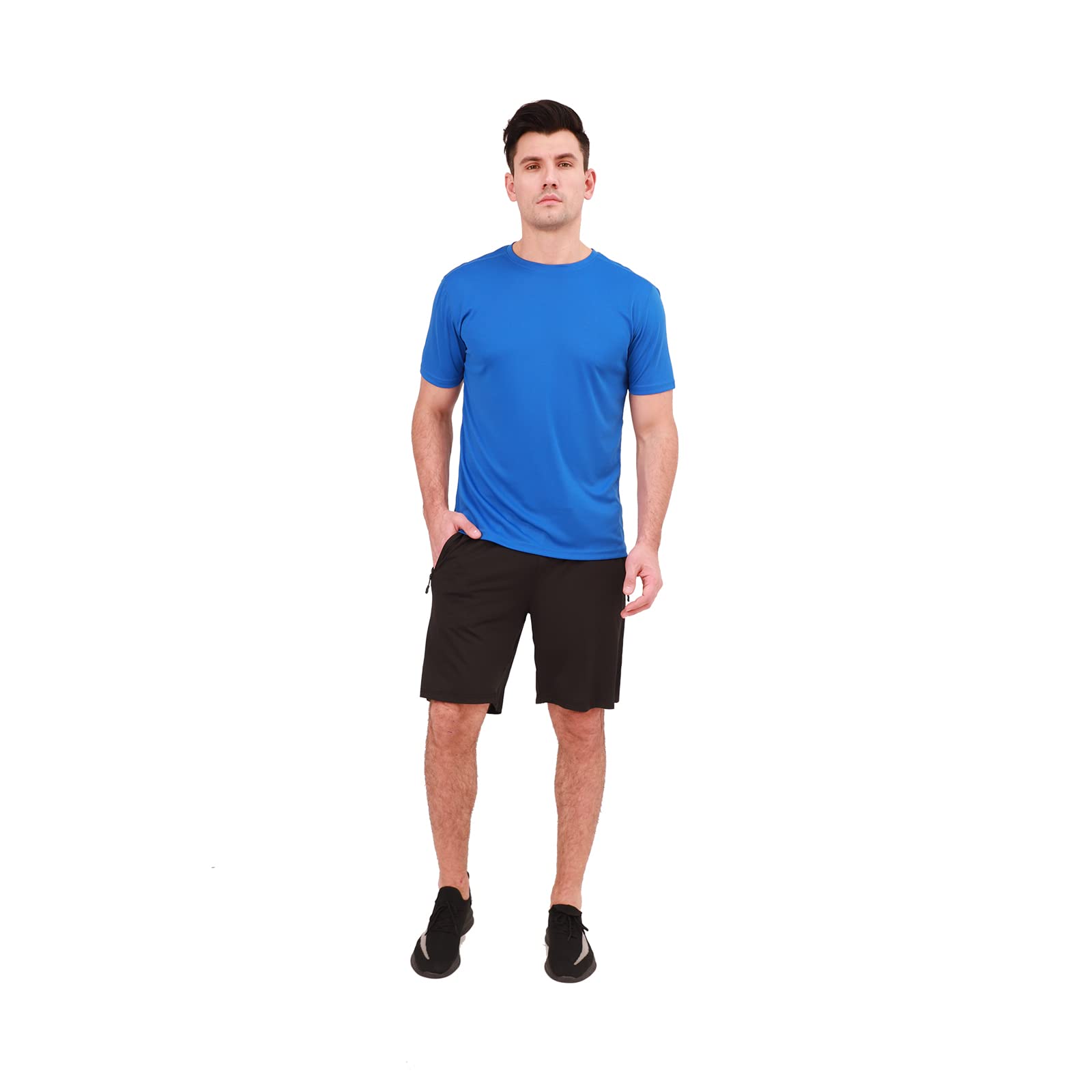 SUGARNO Athletic Shorts for Men,4 Packs Drawstring Gym Sports Shorts with Zipper Pockets for Running,Workout,Training(Small)