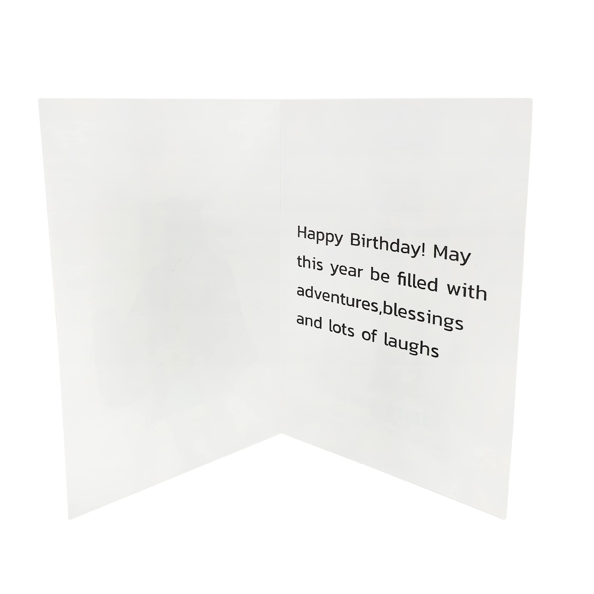 ProGibbs Happy Birthday Day Card - White Card with Balloons
