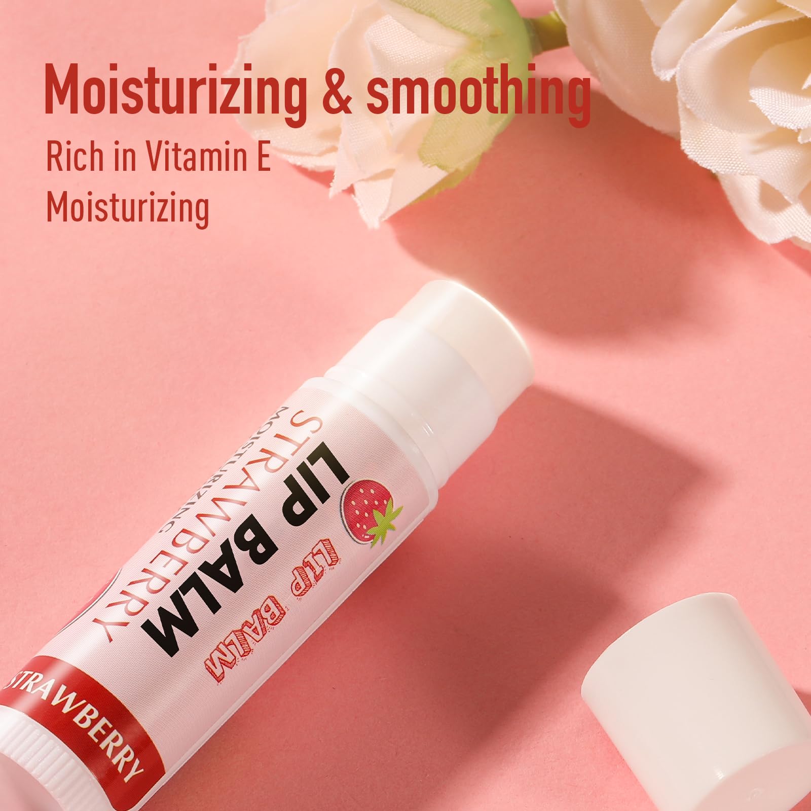 AZEN 8 Pack Lip Balm Stocking, Natural Lip Balm Bulk, Moisturizing Lip Balm for Dry Lips