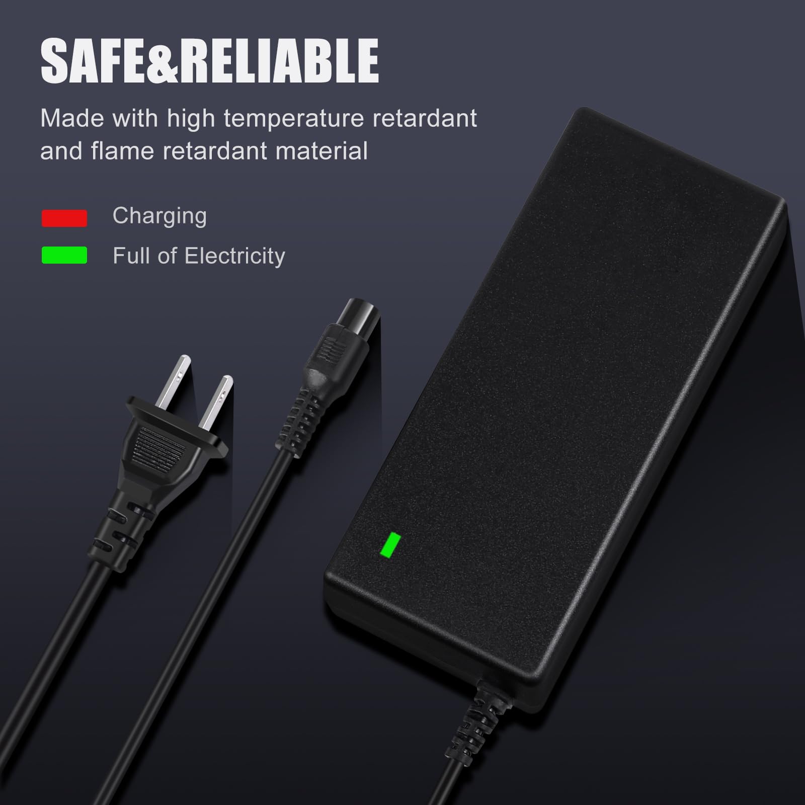 63V 4 Prong Charger for Ninebot S (Not for S-Plus) / Mini PRO/Mini lite / L8 / One A1/ One S2/ S-MAX, N3M240, GoKart Kit, Gokart PRO, 4-Pin fits for Segway Ninebot Charger
