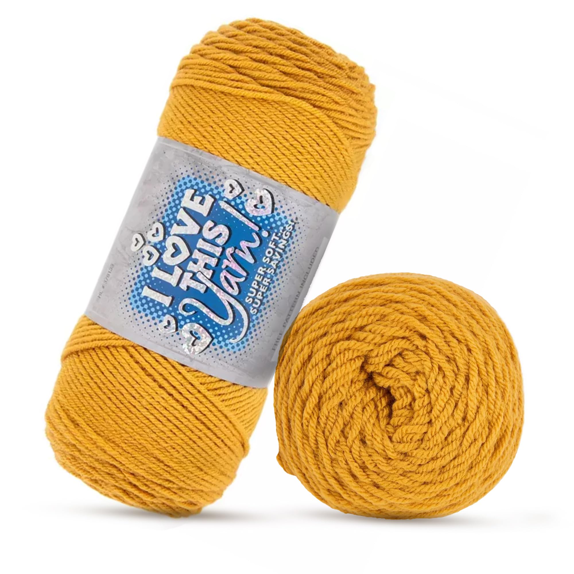 I Love This Yarn Medium Yarn for Crocheting & Knitting – Soft Yarn Skein – 355 Yards of 100% Acrylic Yarn for Crocheting Blankets, Hats, & More – DIY Handcrafting Accessories