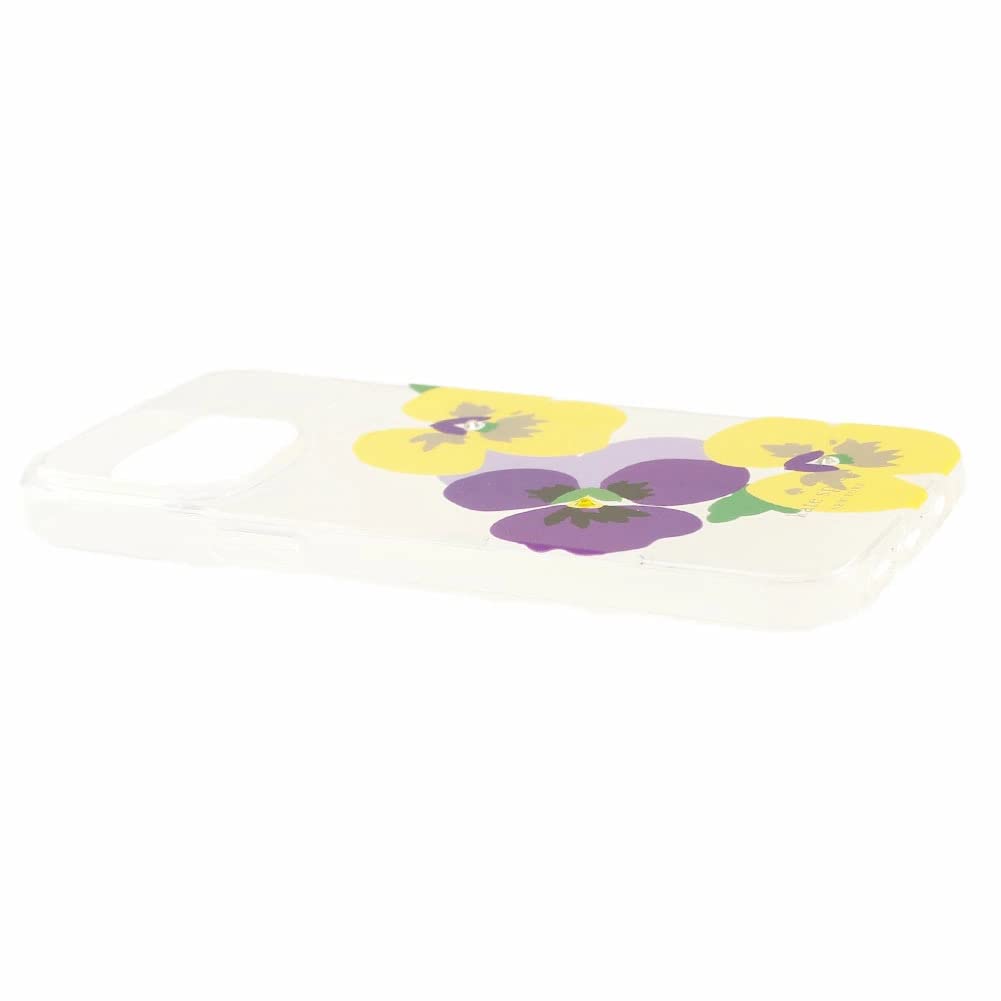 kate spade new york Jeweled Pansy Toss Resin iPhone 14 Case Clear