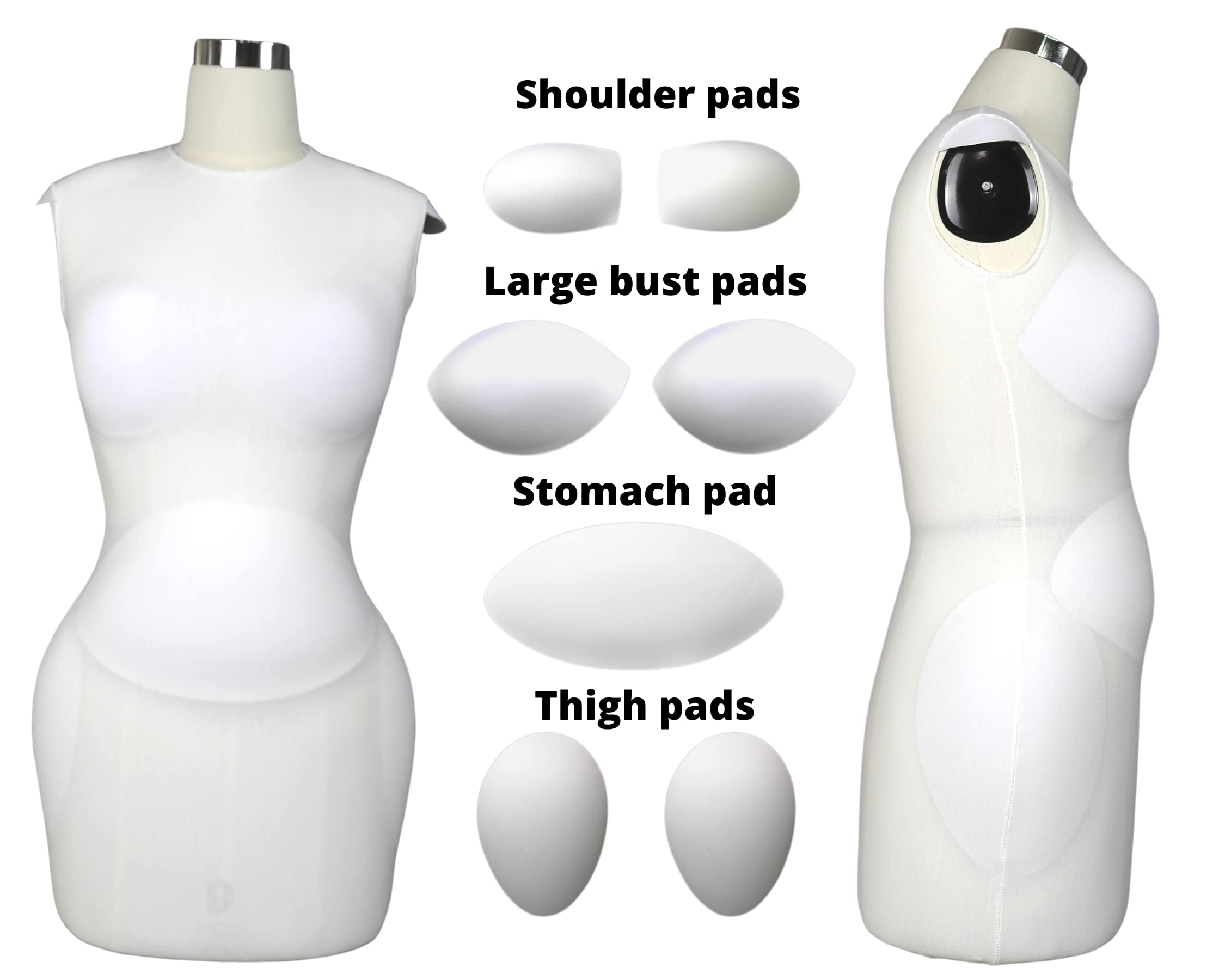 Pro Modular Dress Form Padding Plus Size Kit (24 Pieces) β Adjustable Body Form Padding Set for Sewing and Mannequin β Adult Female Dress Padding β Dress Making and Tailoring Accessories