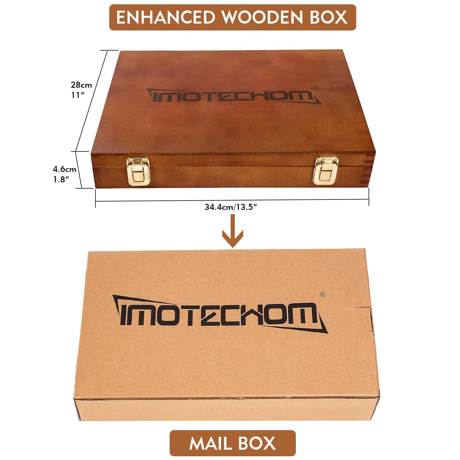 IMOTECHOM 12-Pieces Woodworking Wood Carving Tools Chisel Set with Wooden Box, Razor Sharp CR-V 60 Steel Blades