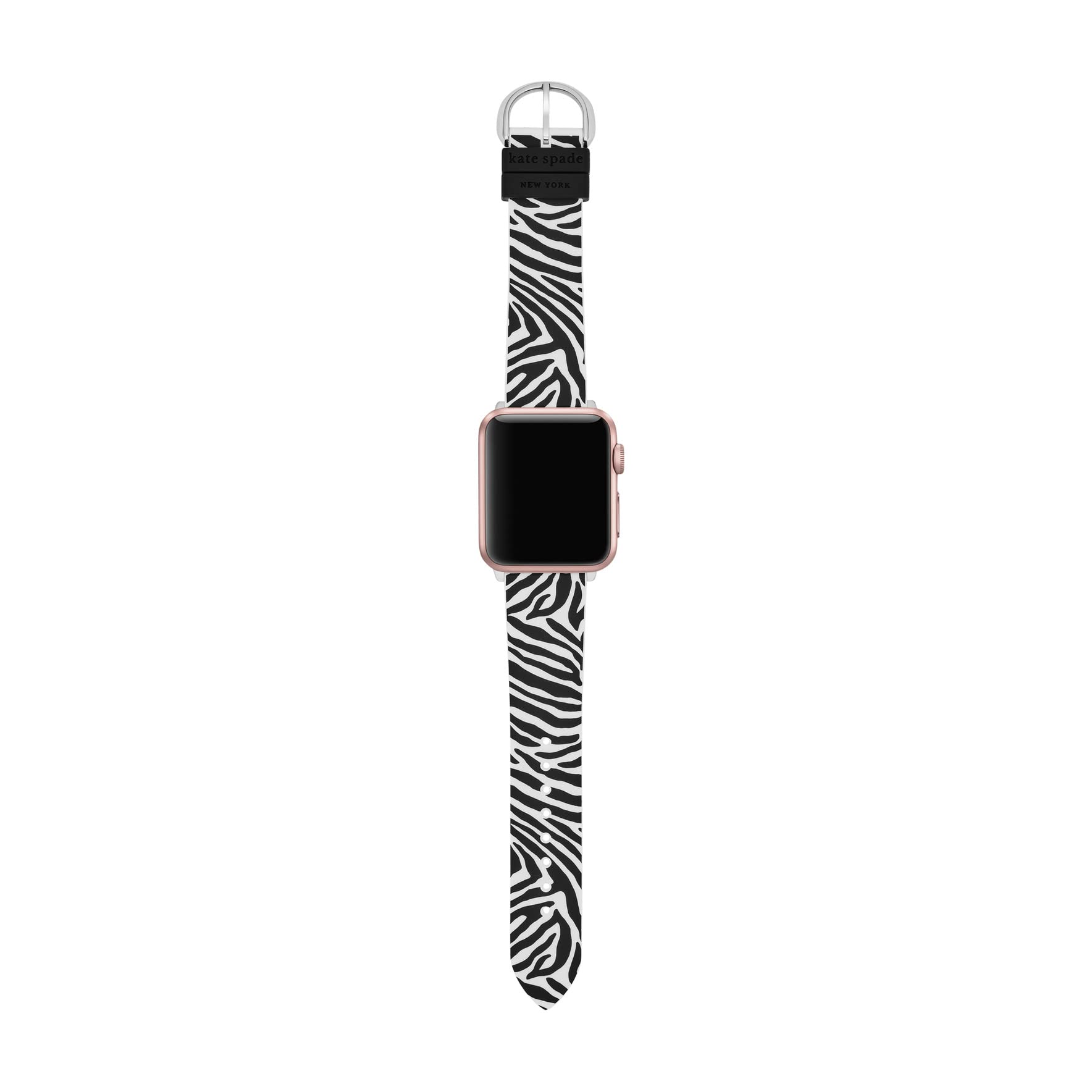 Kate Spade New York women's zebra print silicone band for apple watch®, 38/40/41mm