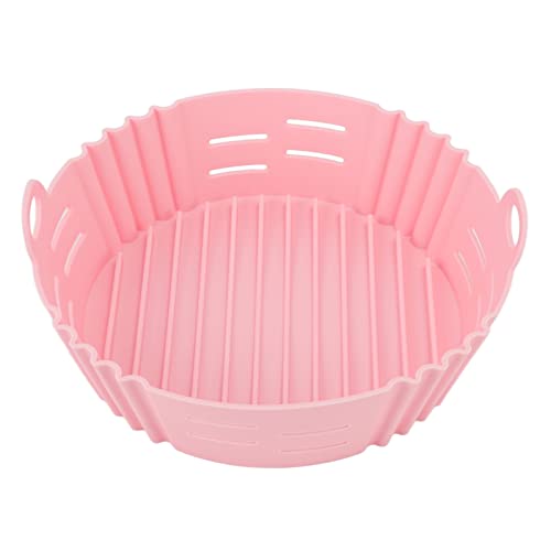 DAUERHAFT Air Fryer Silicone Liner, Washable Oilproof Air Fryer Insert Food Grade for Kitchen(Pink)