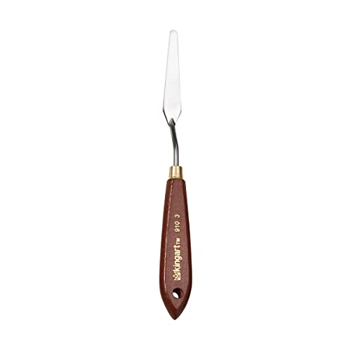 KINGART 910-3 Tapered TROWEL PALETTE KNIFE and Painting Tool for Scraping, Mixing and Painting with Oil and Acrylic Paints