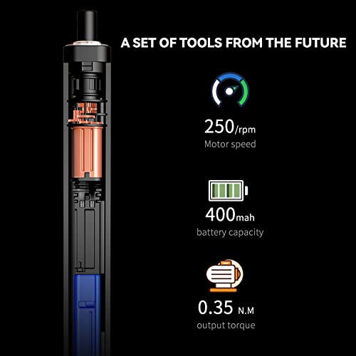 wowstick Precision Electric Screwdriver Set, Mini Electric Screwdriver With 20 Precision Magnetic Bits, USB-C Rechargeable Portable Repair Tool Kit For Repairing Cell Phones, Watches, Cameras