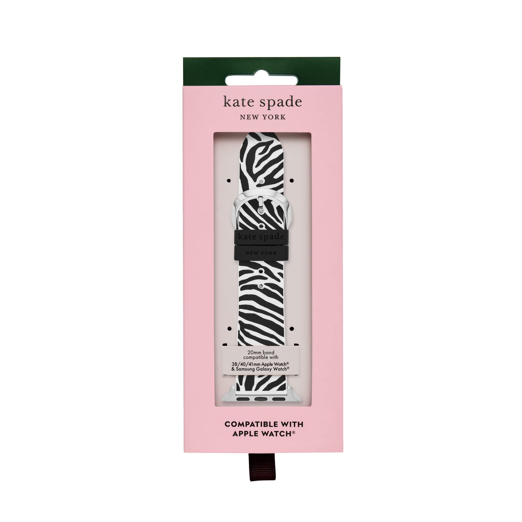 Kate Spade New York women's zebra print silicone band for apple watch®, 38/40/41mm