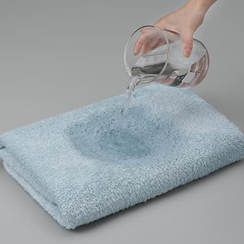 Aibaser Bath Towels, 27x54inch - Natural, Ultra Absorbent Towels for Bathroom, Travel, Gym, Shower and Spa (4 Piece Set) (Blue)