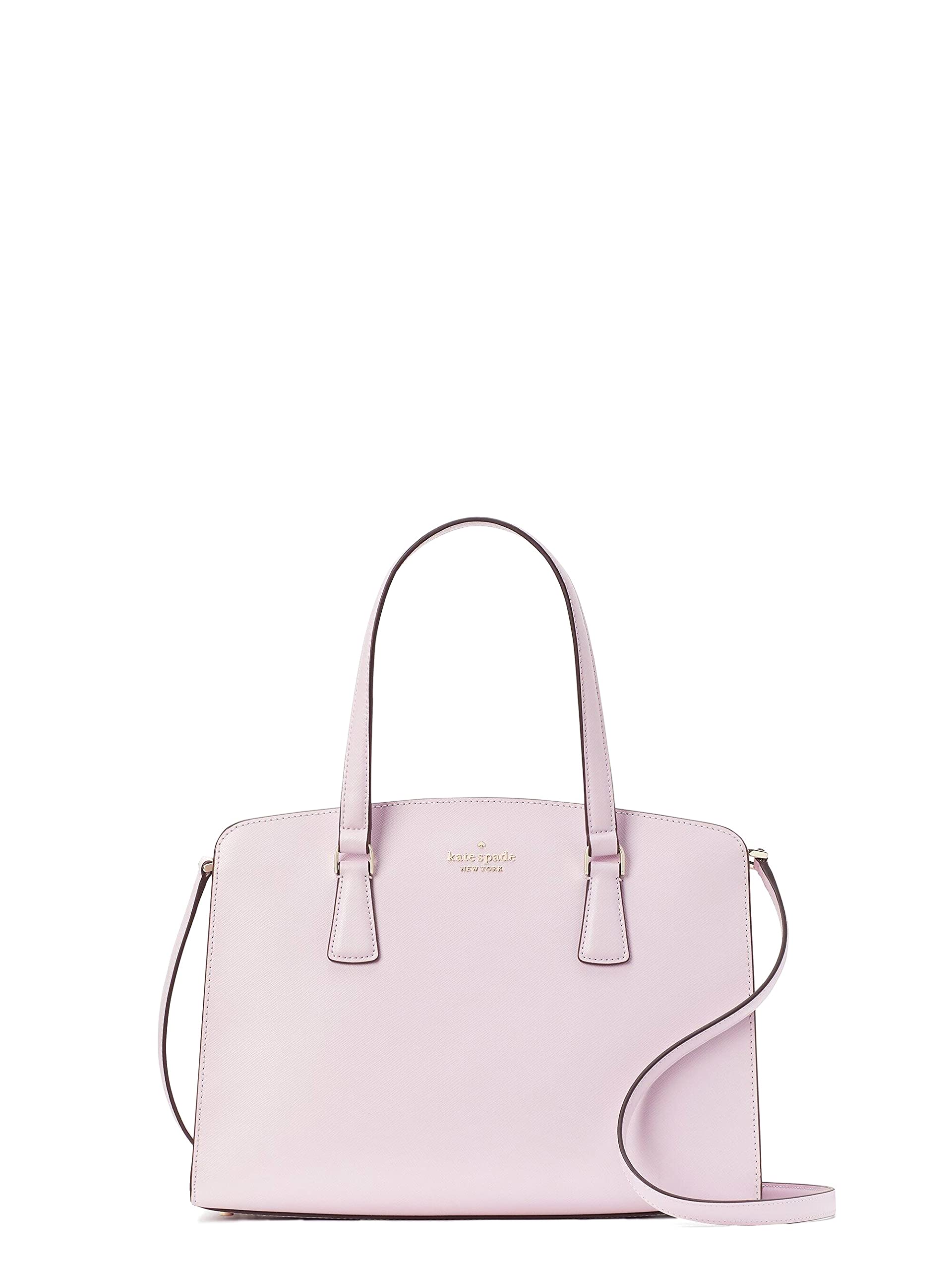 Kate Spade Perry Medium Satchel Saffiano Leather Crossbody Bag Purse Handbag (Pale Amethyst)
