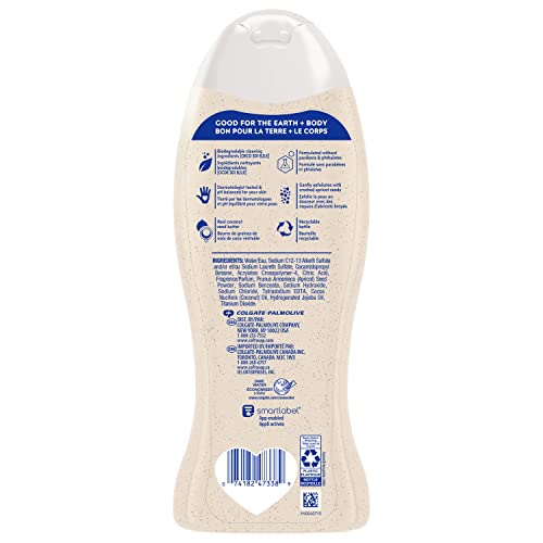 Softsoap Body Wash, Coconut Butter Scrub Body Wash, Exfoliating Body Wash, 20 Ounce (Pack of 2)