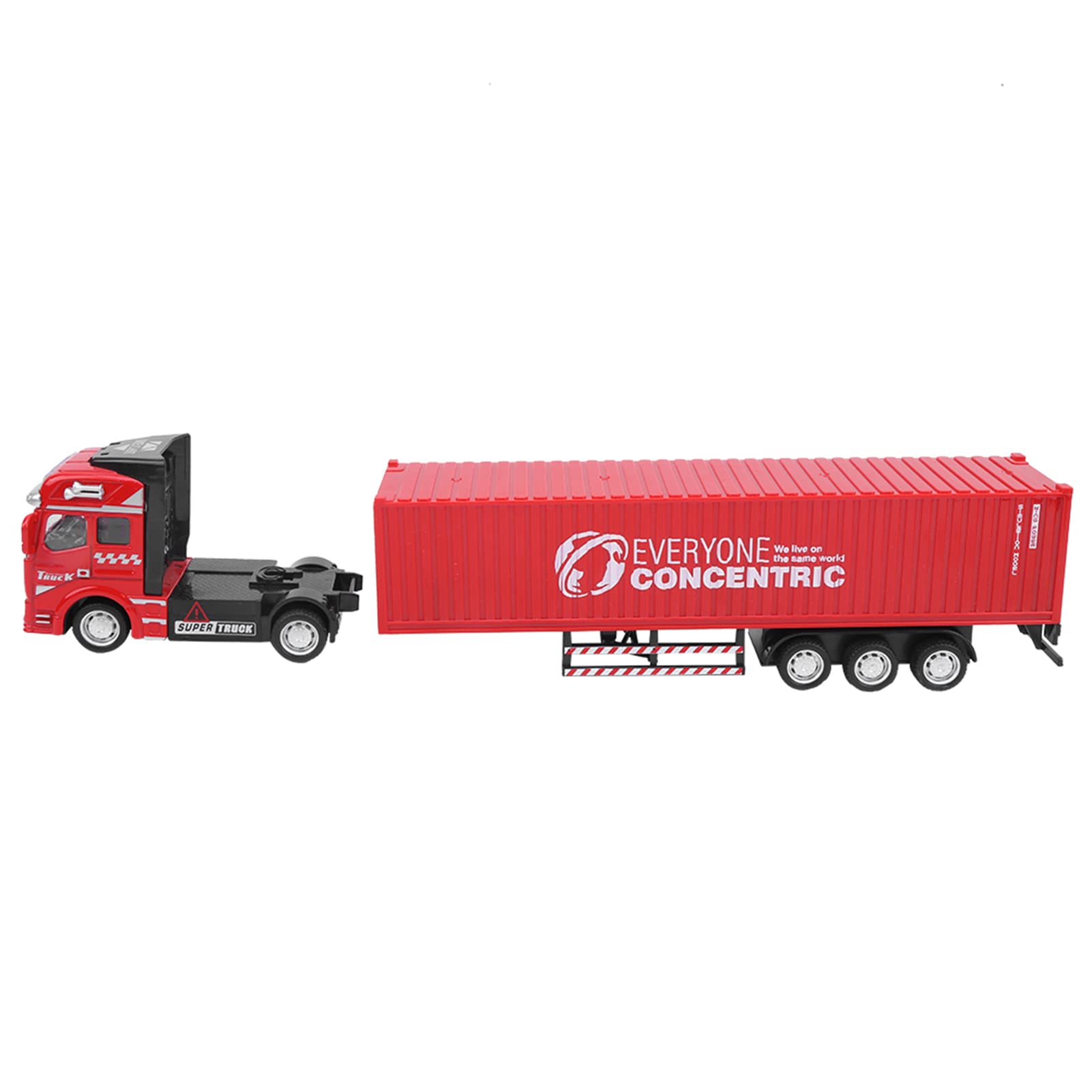 Container Truck Model, 1: 48 Alloy Toy Highly Simulation Children Car Toys Vehicle(Red)