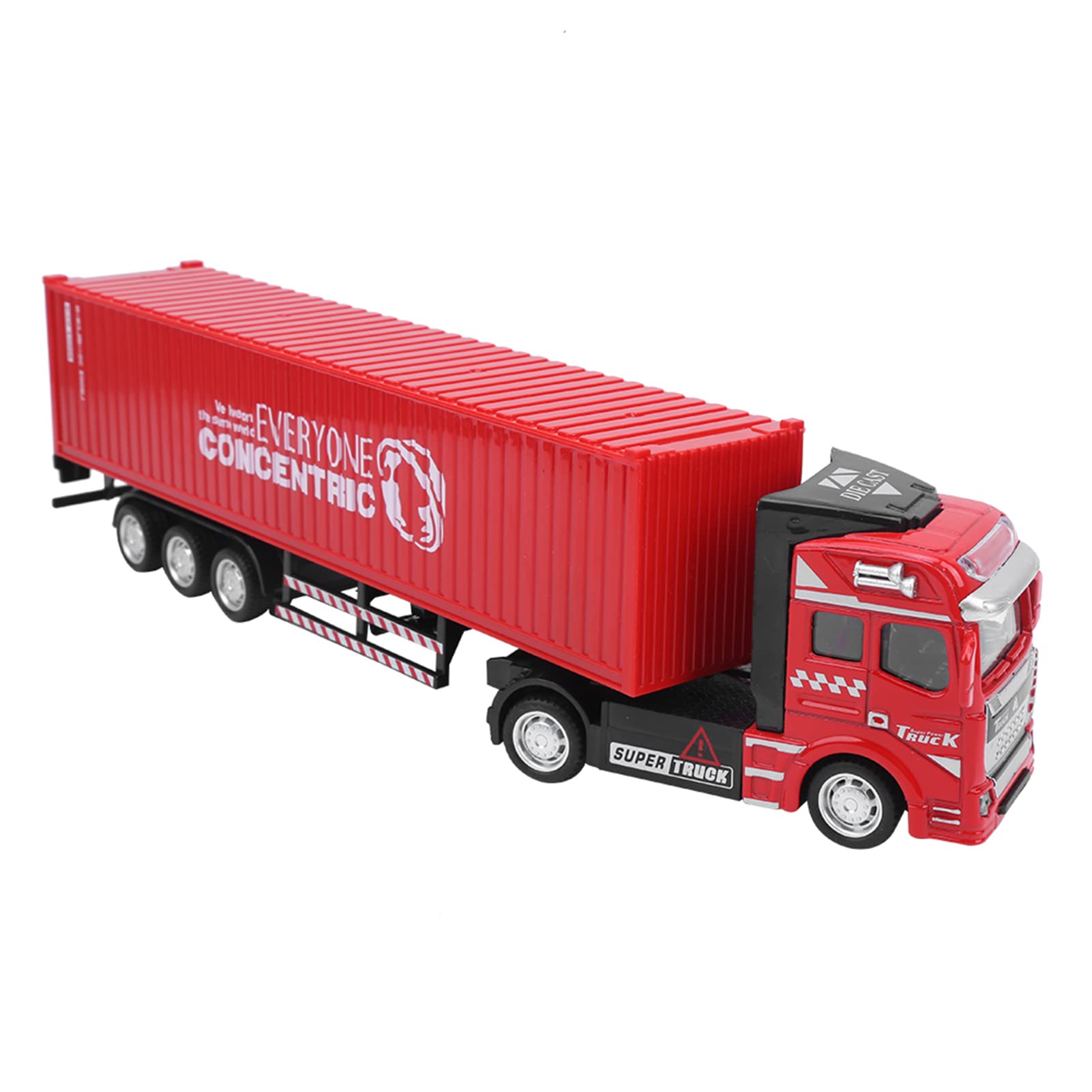 Container Truck Model, 1: 48 Alloy Toy Highly Simulation Children Car Toys Vehicle(Red)