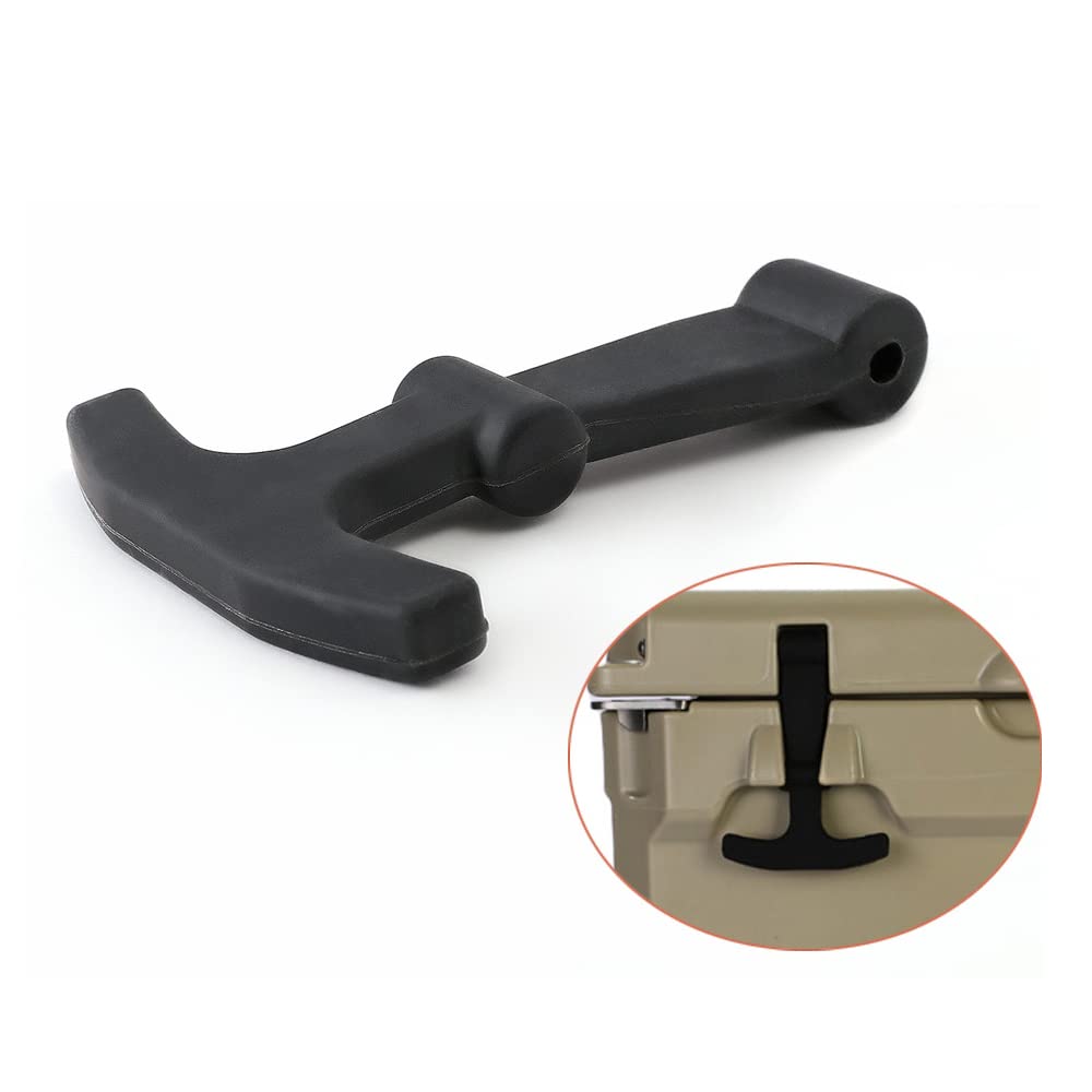 Sunsy Replacement Cooler Lid Latches Compatible with Yeti,RTIC Hard Coolers & Other Related Coolers, Durable Rubber T-Latch Helps Save Fingers/Knuckles