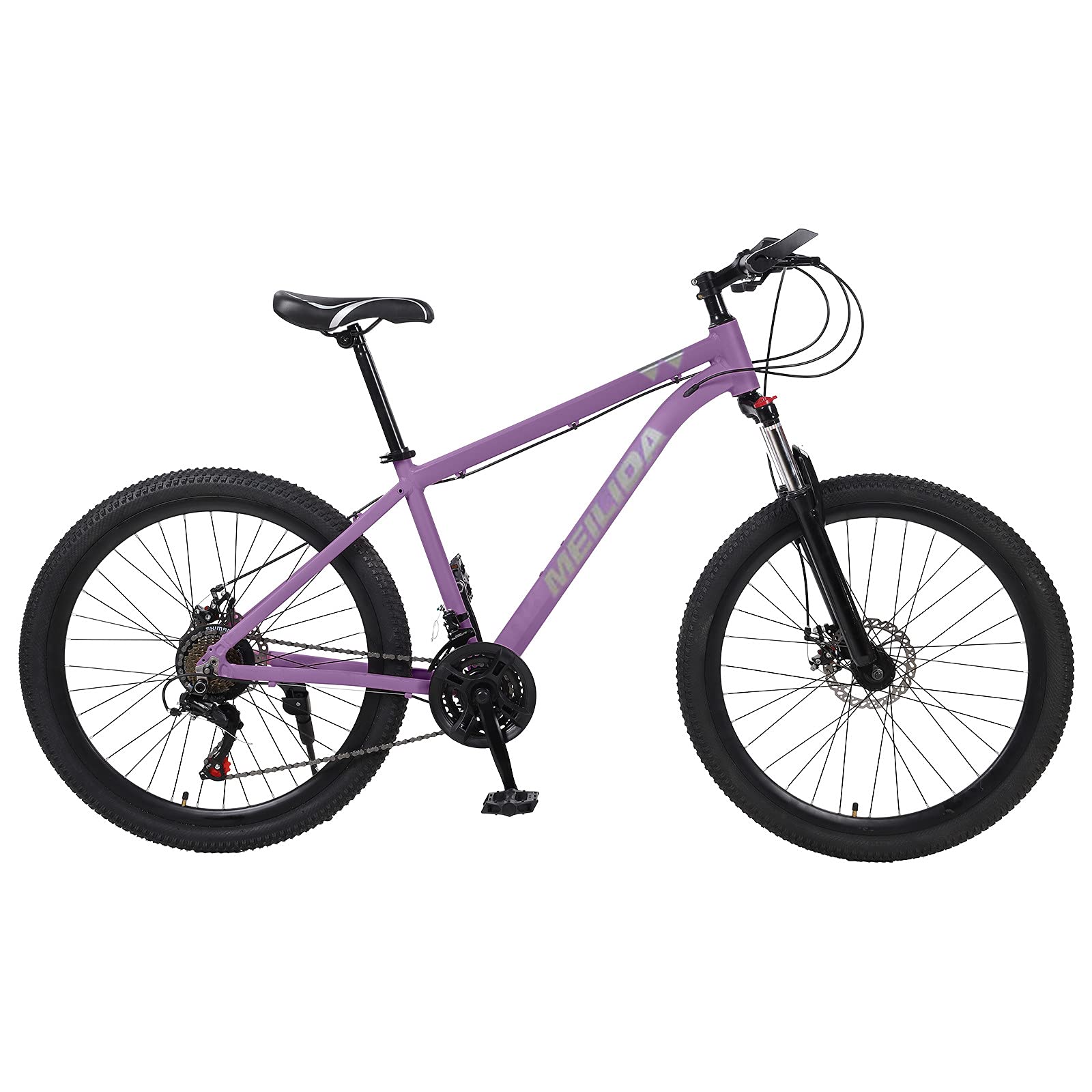 26'' Mountain Bike, 21 Speed Outdoor Snow Beach Bike, Full Suspension Adult Hybrid MTB Racing Bikes for Women Men, Comfort Complete Cruiser Bicycle, Lightweight City Commuter Road Cycling (K)