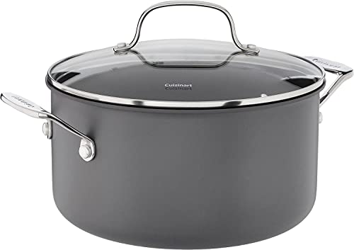 Cuisinart 644-24 Chef's Classic 6-Quart Nonstick-Hard-Anodized, Stockpot w/Cover & 619-14 Chef's Classic 1-Quart Nonstick-Hard-Anodized, Saucepan w/Cover