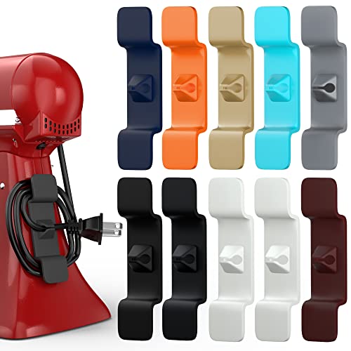 Cord Organizer for Appliances Self-Adhesive Cord Hider Stick On Kitchen Gadgets, Air Fryer, Blender, Pressure Cooker, Coffee Maker- Kitchen Appliance Cord Winder - 10 Pack Cord Wrapper for Appliances