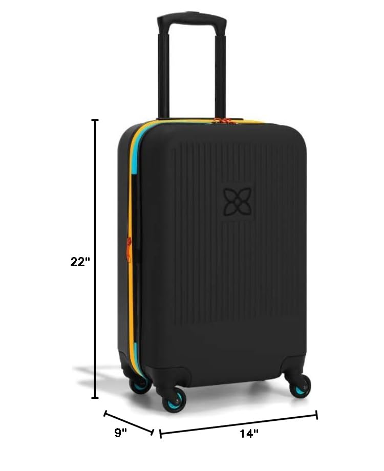 Sherpani Meridian, 22 Inch Expandable Hardshell Carry-On, Lightweight 22" Rolling Hardside Travel Luggage for Women, Stylish & Durable Suitcase (Chromatic)
