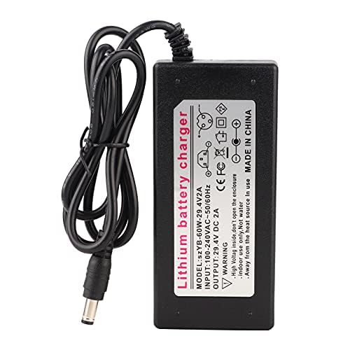 29.4V 2A Adapter, Charger, Charging Charger Supply Adapter Cable for Hoverboard Electric Bike Skateboard (US Plug 100-240V)